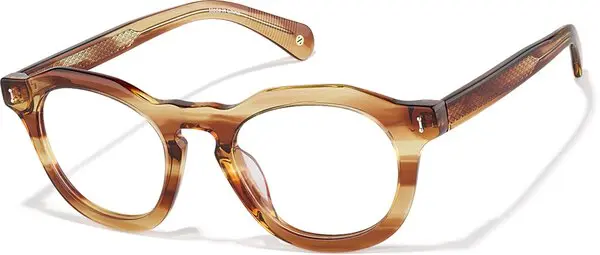 Zenni Round Full Rim Eyeglasses - Brown Horn