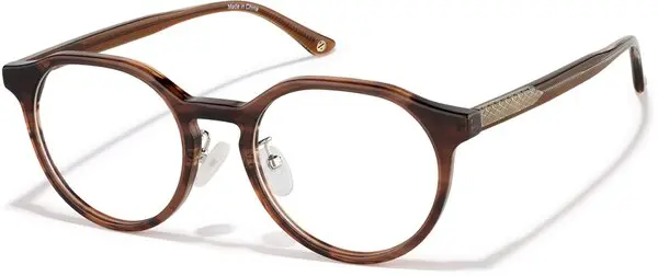 Zenni Round Full Rim Frame - Brown Horn