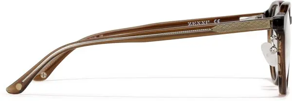 Zenni Round Full Rim Eyeglasses - Brown Horn