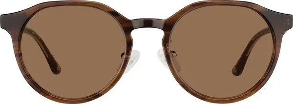 Zenni Round Full Rim Eyeglasses - Brown Horn