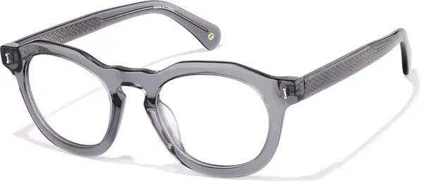 Zenni Round Full Rim Eyeglasses - Transparent Gray