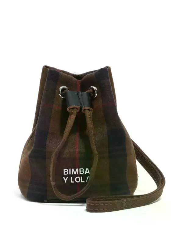 Bimba Y Lola Checked Makeup Bag