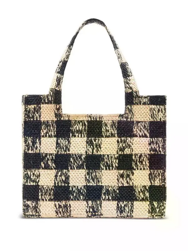 Loewe Large Checkerboard Tote Bag With Logo