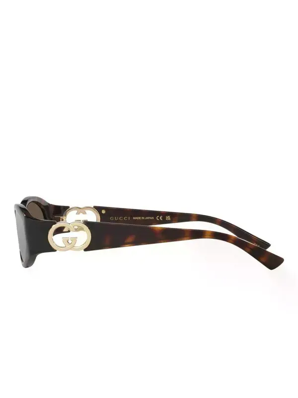Gucci Oval-frame Sunglasses - Brown
