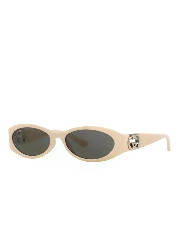 Gucci Oval-frame Sunglasses - Neutrals