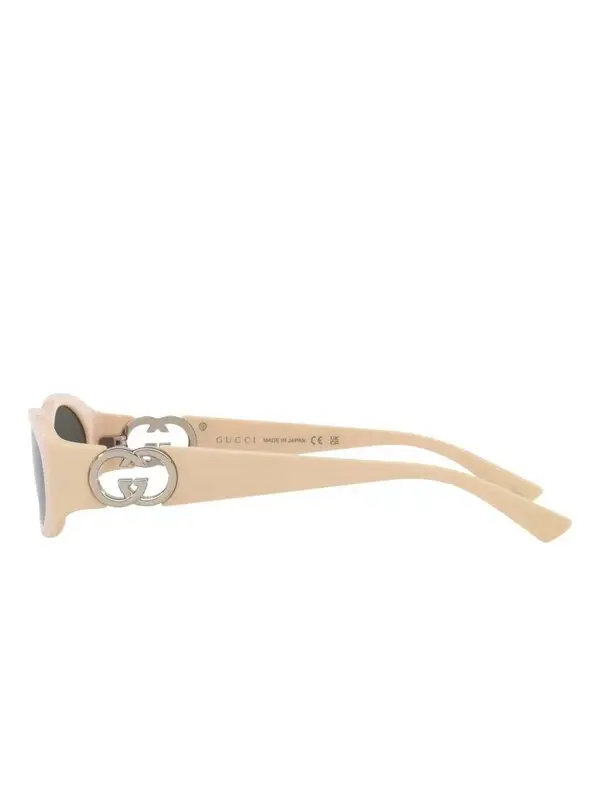 Gucci Oval-frame Sunglasses - Neutrals