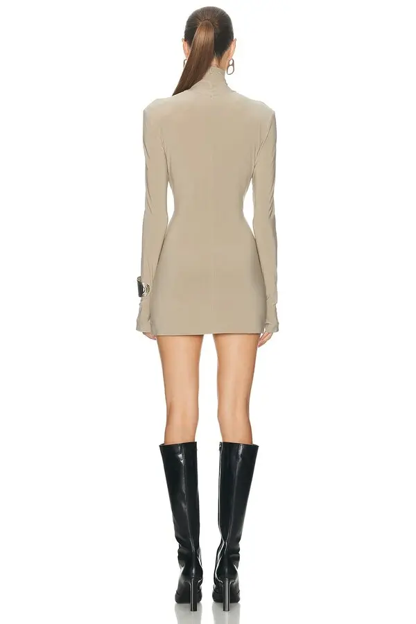norma kamali long sleeve turtleneck pickleball dress Norma Kamali Turtleneck Pickleball Dress