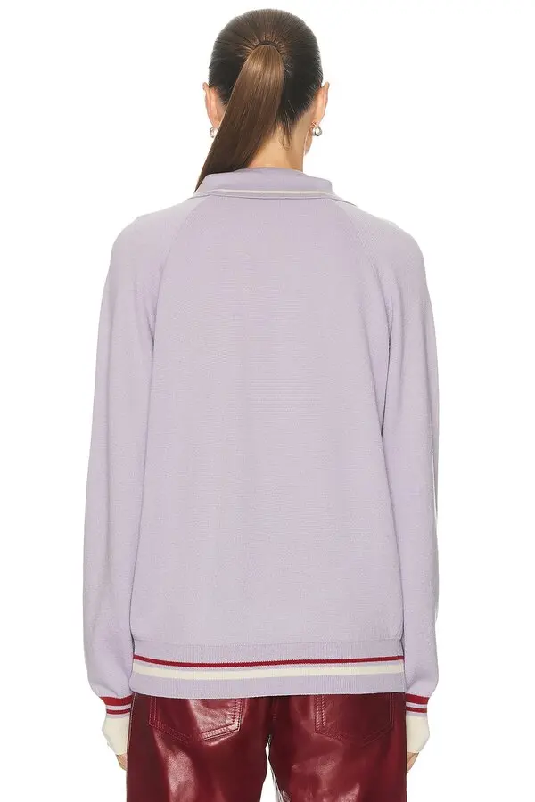 AMIYA Ivy Polo Sweater - Lilac
