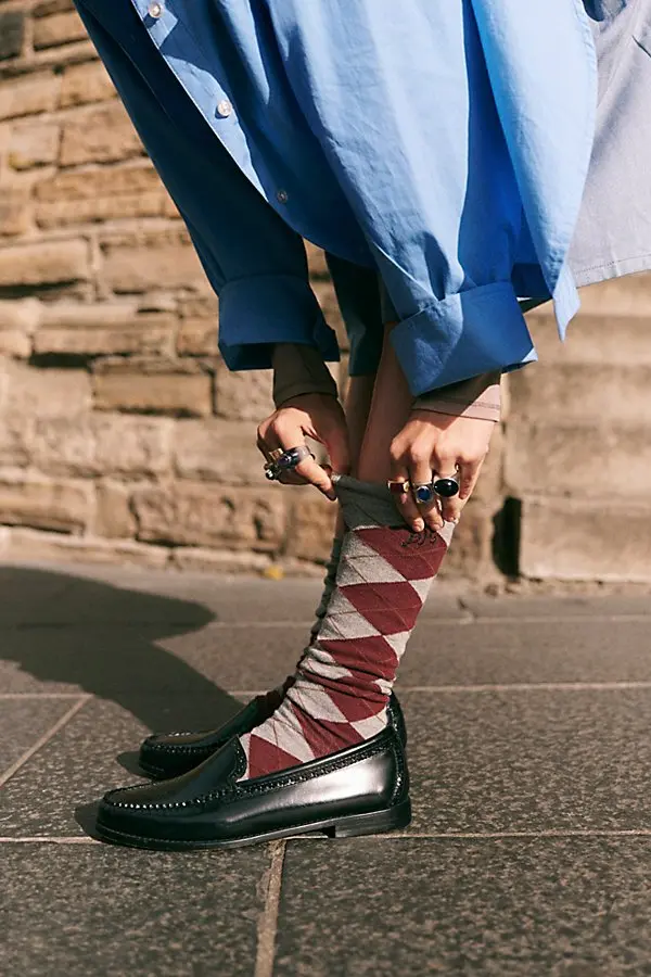 G.H. BASS & CO. Venetian Brogue Loafers - Black