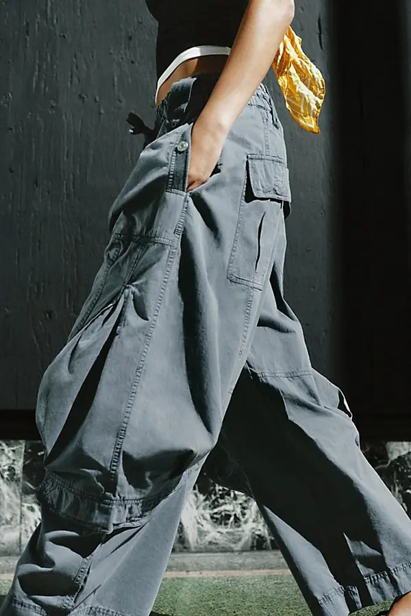 Free People We The Free Onset Pull-on Cargo Pants - Steel