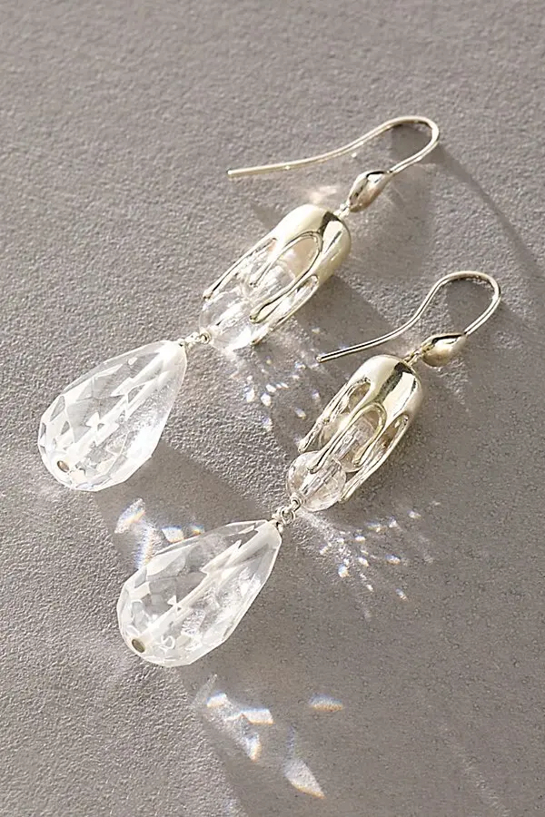Chan Luu Dripping Crystal Dangle Earrings