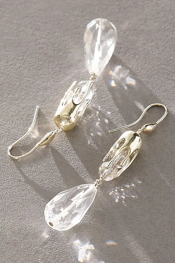 Chan Luu Dripping Crystal Dangle Earrings