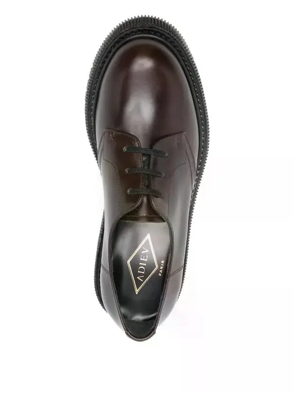 ADIEU PARIS Leather Derby Shoes - Brown