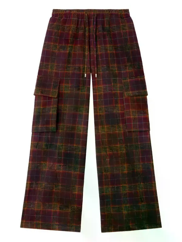 Palm Angels Checked Cargo Trousers