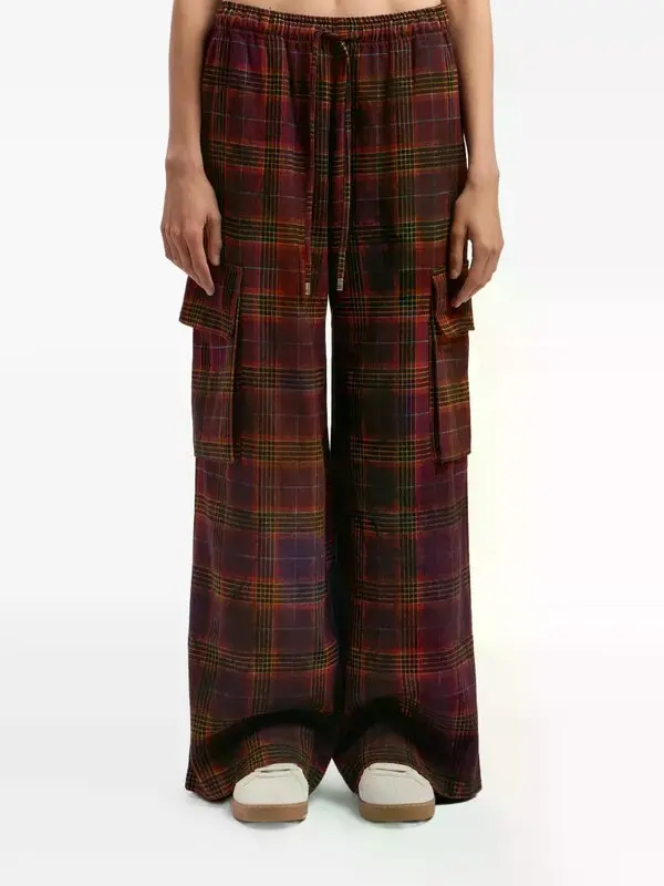Palm Angels Checked Cargo Trousers