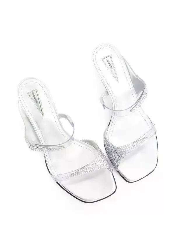 NODALETO 50mm Dona Luna Heeled Sandals - Silver