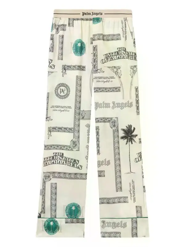 Palm Angels Dollar-print Pajama-style Pants