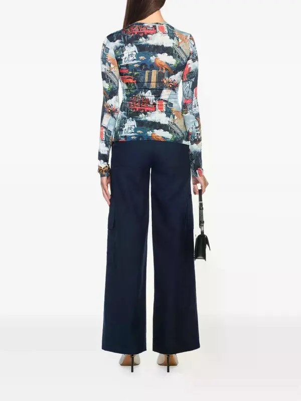 Off-White Printed Long-sleeve Top