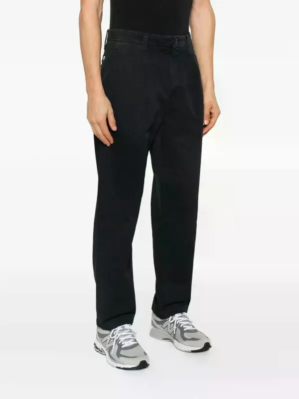 C.P. COMPANY Pleated Cotton Trousers - Black
