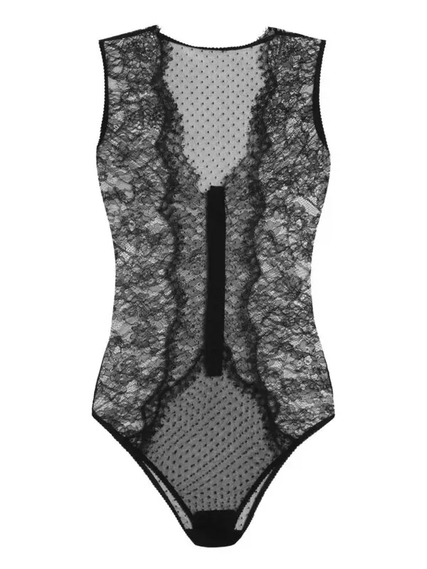 Dolce & Gabbana Lace-paneled Bodysuit