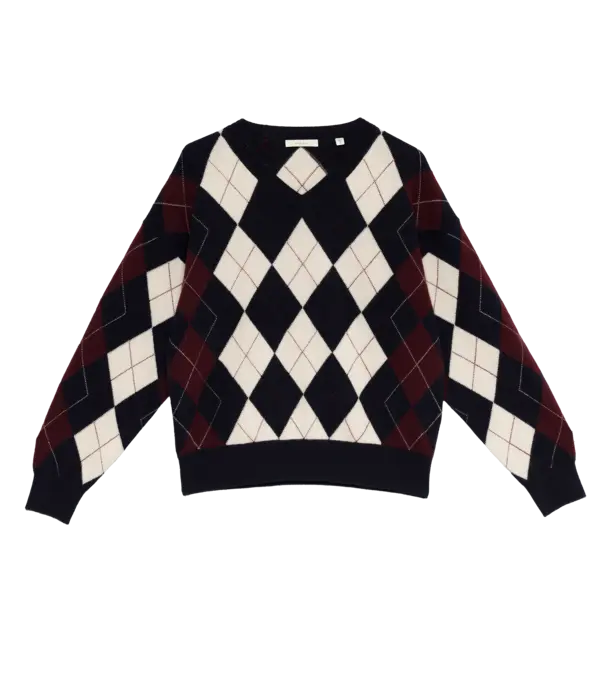 DÔEN Cashmere Argyle Sweater