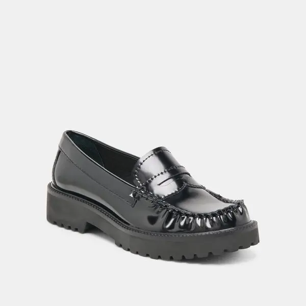 DOLCEVITA Merek Lug Sole Loafers - Midnight Boxleather