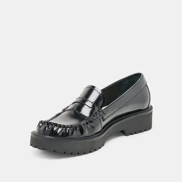DOLCEVITA Merek Lug Sole Loafers - Midnight Boxleather