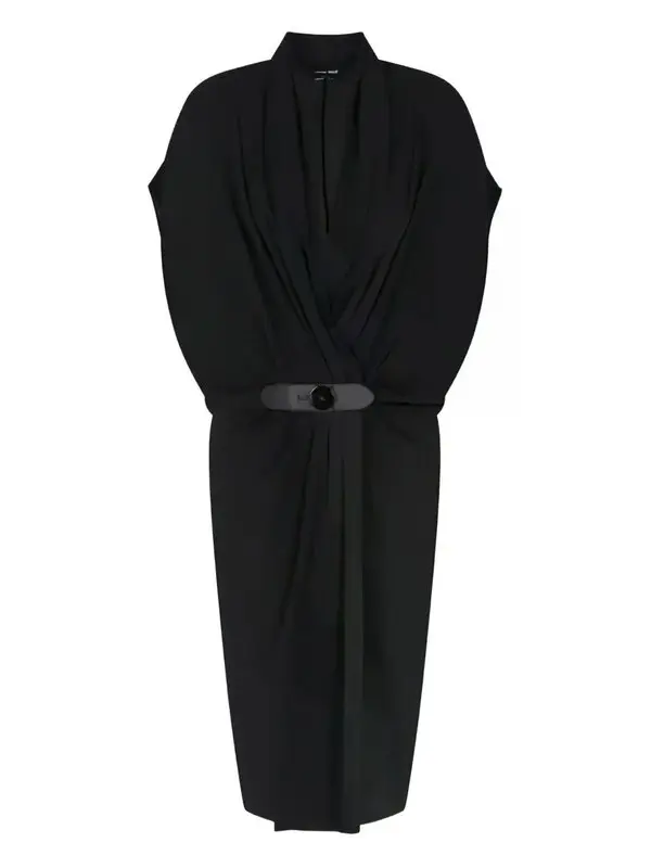 Giorgio Armani Belted Draped Dress