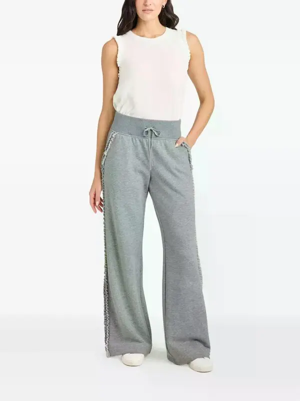 Cinq À Sept Maddie Ruffle Rhinestone Track Pants