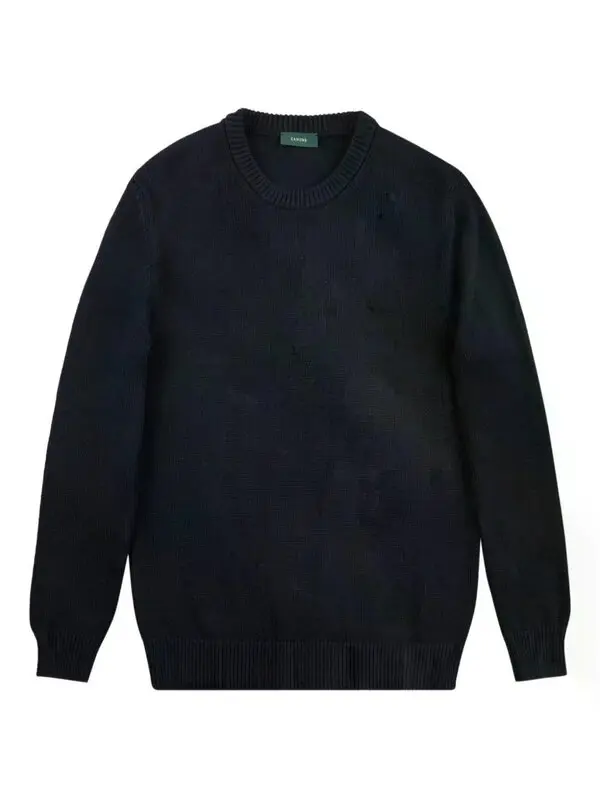 ZANONE Crew-neck Cotton Sweater - Blue