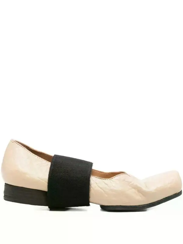 UMA WANG Two-tone Ballet Flats - Neutrals