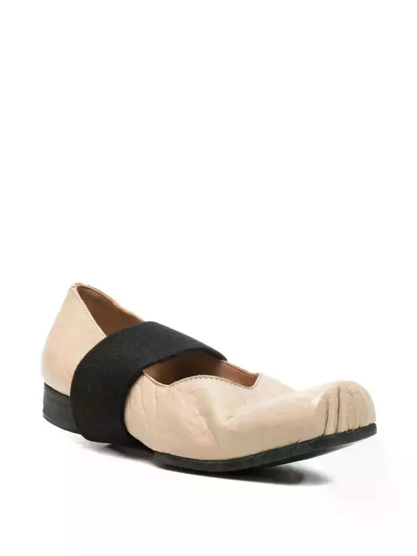 UMA WANG Two-tone Ballet Flats - Neutrals