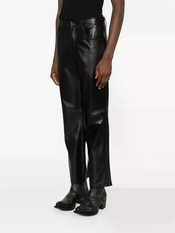 MEDEEA Straight-leg Leather Trousers