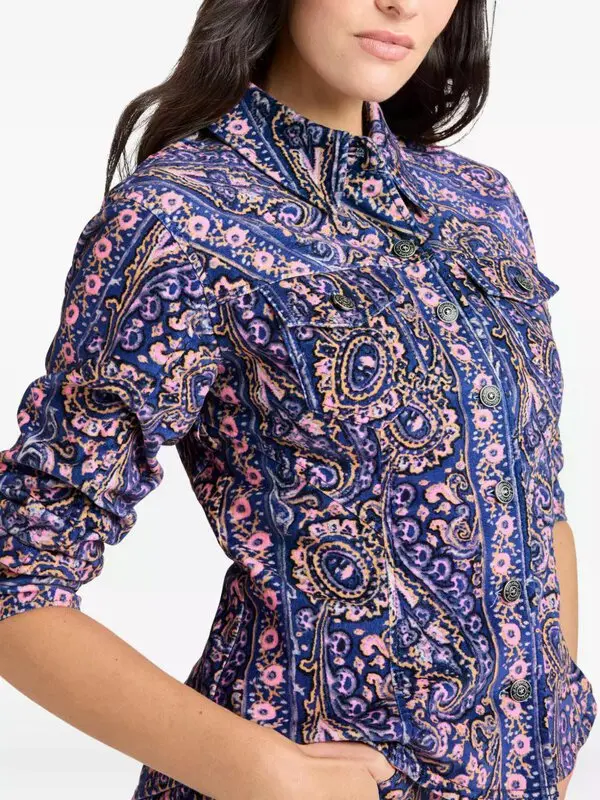 Cinq À Sept Canyon Paisley Velvet Jacket - Blue