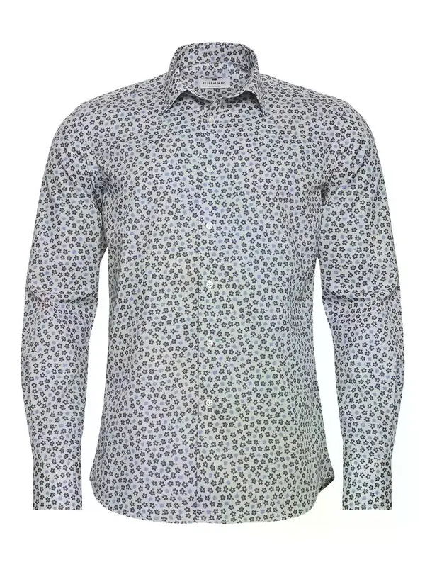 LOJA DAS MEIAS Floral-print Long-seeve Shirt - White