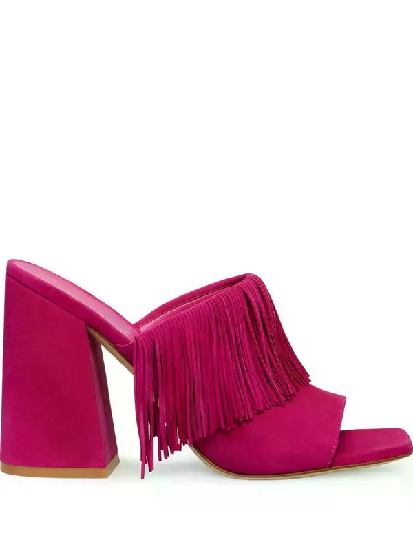 STUART WEITZMAN 100mm Tia Fringed Heeled Sandals