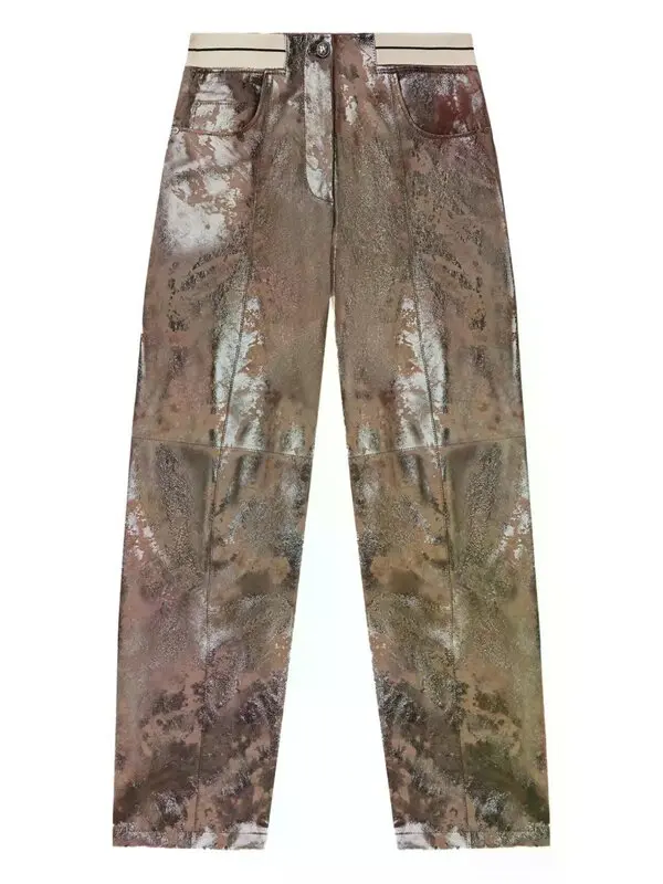 Palm Angels Laminated Trousers - Brown