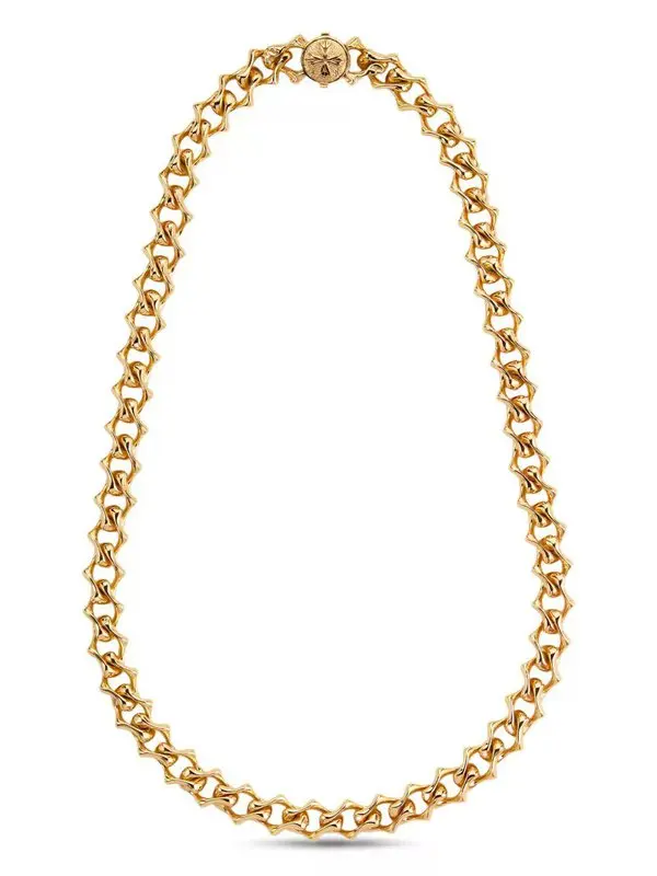Emanuele Bicocchi Sharp Chain Logo Necklace - Gold