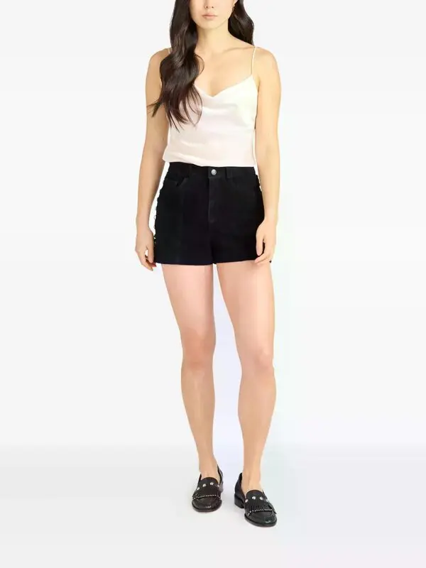 Cinq À Sept Shannon Studded Suede Shorts
