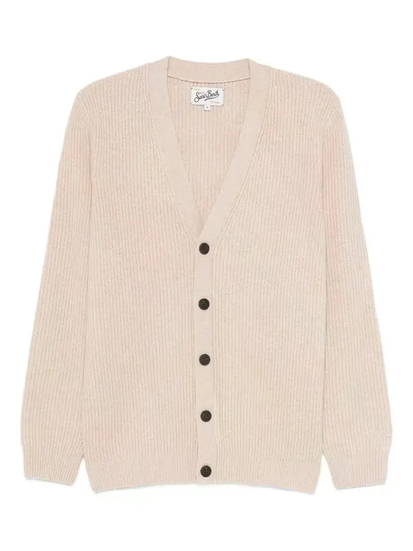 MC2 SAINT BARTH V-neck Wool Cardigan - Neutrals