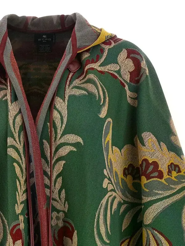 Etro Floral Paisley Hooded Cape