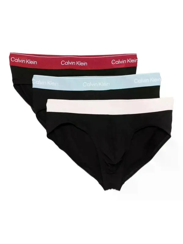 Calvin Klein Logo-waistband Briefs - Black