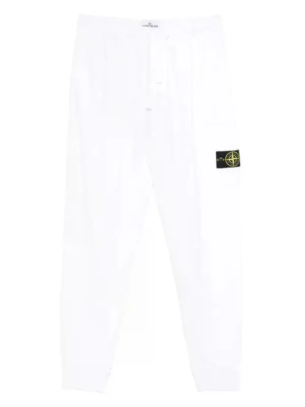 Stone Island Drawstring-waist Trousers - White