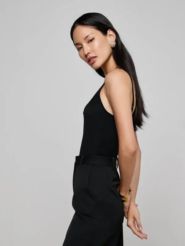L'Agence Naseem Ruched Bodysuit - Black
