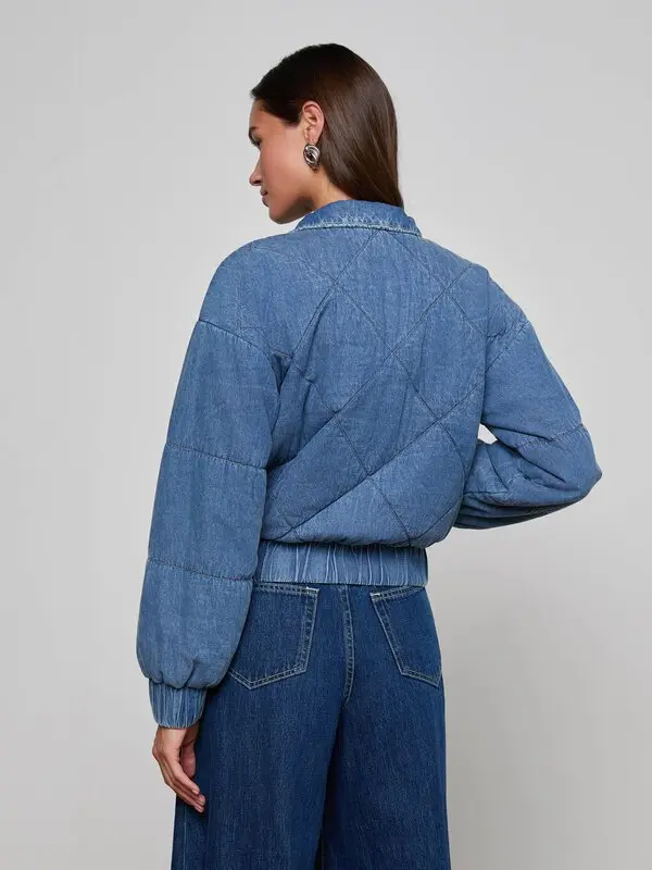 L'Agence Ryah Denim Bomber Jacket