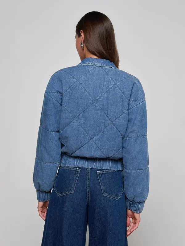 L'Agence Ryah Denim Bomber Jacket