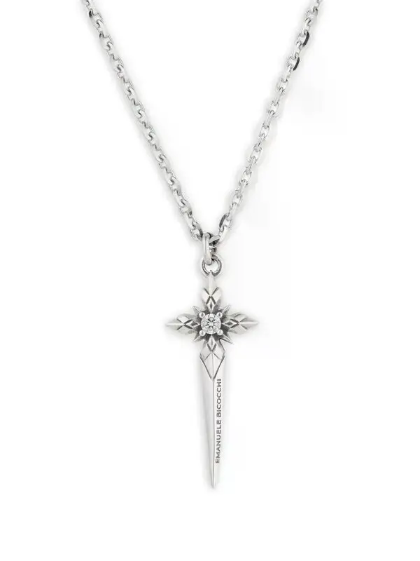 Emanuele Bicocchi Stella Ventis Dagger Necklace - Silver