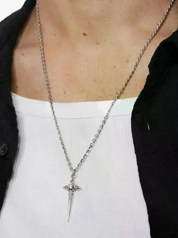 Emanuele Bicocchi Stella Ventis Dagger Necklace - Silver
