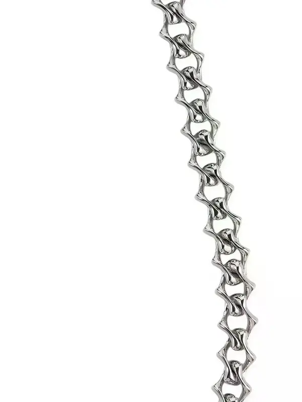 Emanuele Bicocchi Sharp Chain Logo Necklace