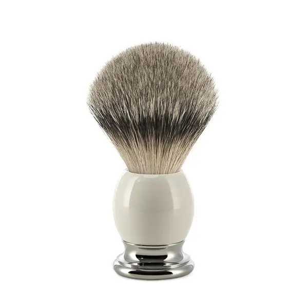 MUHLE Sophist Porcelain & Chrome Silvertip Badger Shaving Brush - One-color